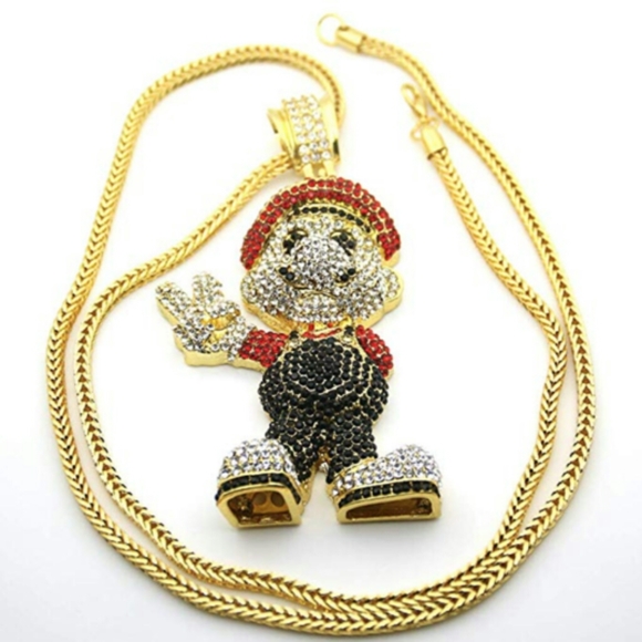 Gold Diamonds | Accessories | Super Mario Necklace Diamond Chain Gold ...